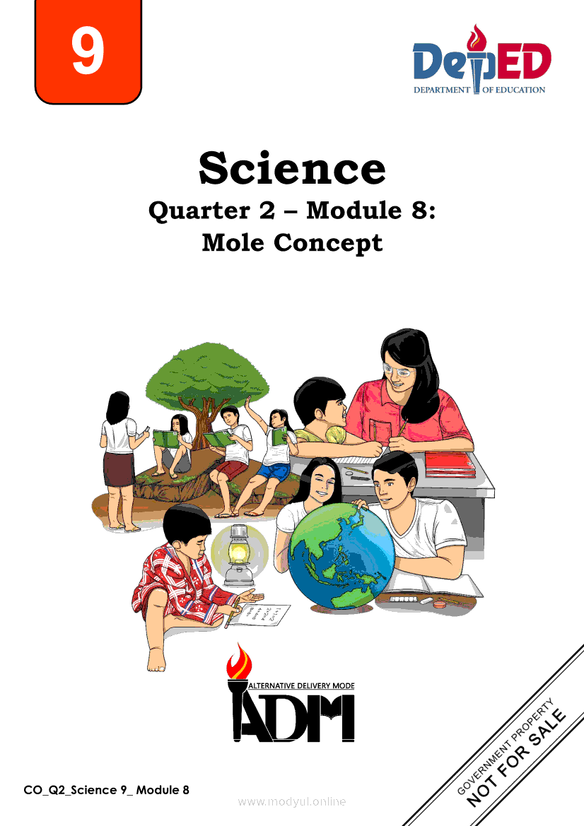 Science 9 Quarter 2 Module 8 Mole Concept Grade 9 Modules